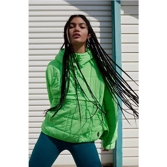 Free People | Jackets & Coats | Free People Pippa Packable Pullover Puffer Jacket Large Lime ...